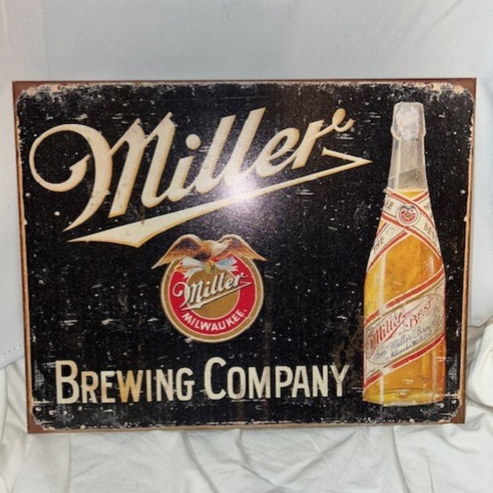 Miller Genuine Draft Brewing Company Beer Metal Tin S… - Gem
